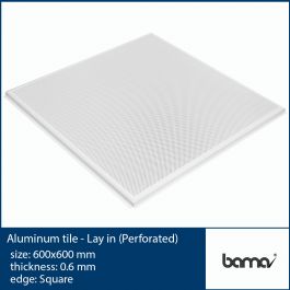 Aluminum tiles - Lay in Big Rev (Perforated)